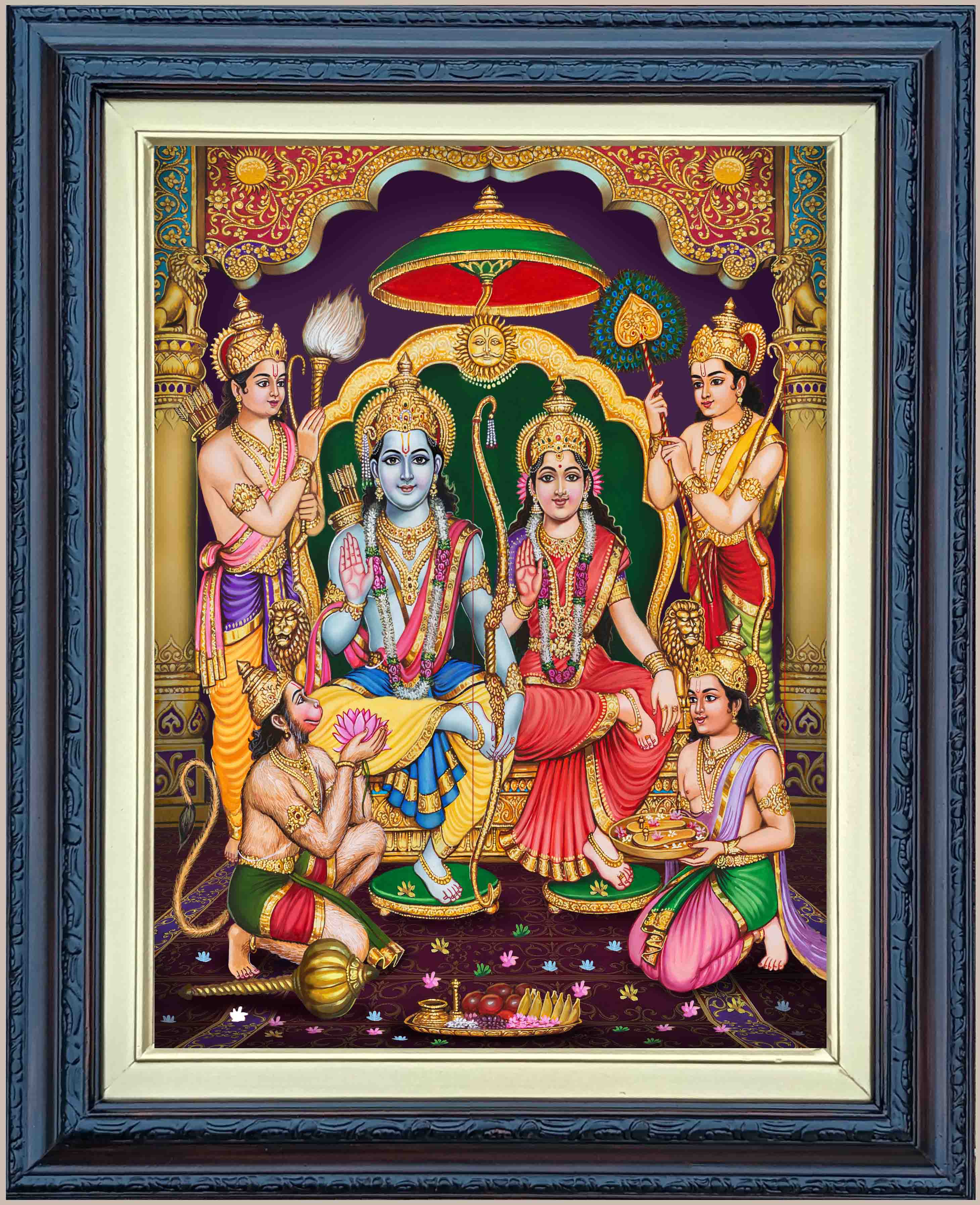 Devotional Painting in Classic Wood Frames | Govindaarts